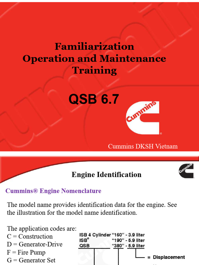 Cummins QSB 6.7 Engine Overview | PDF | Piston | Pump