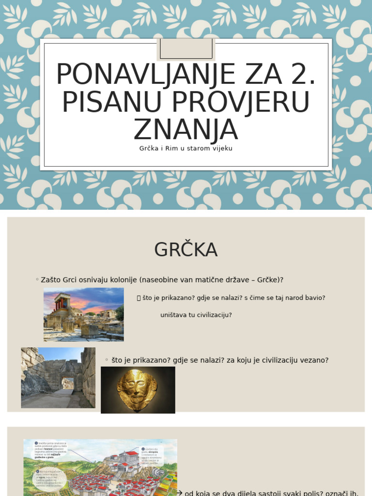 Ponavljanje Za 2. Pisanu Provjeru Znanja | PDF