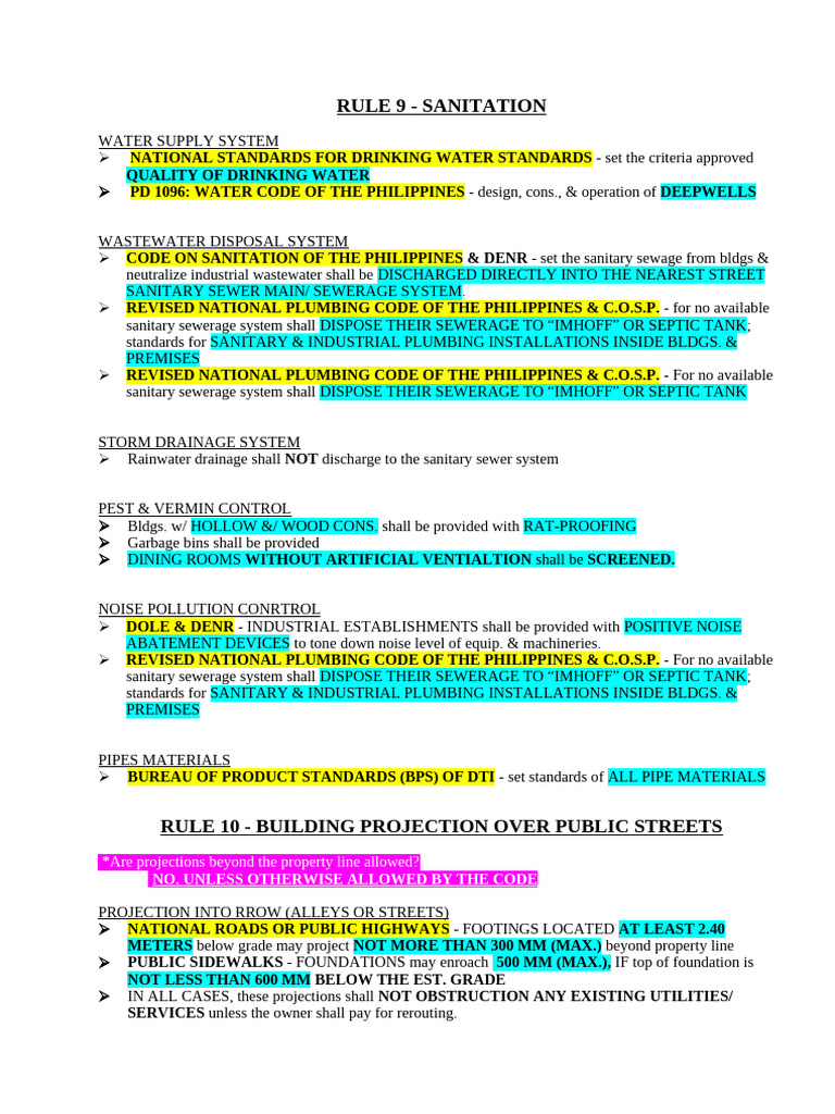 Philippine Sanitation and Building Codes | PDF | Stairs | Sanitary Sewer