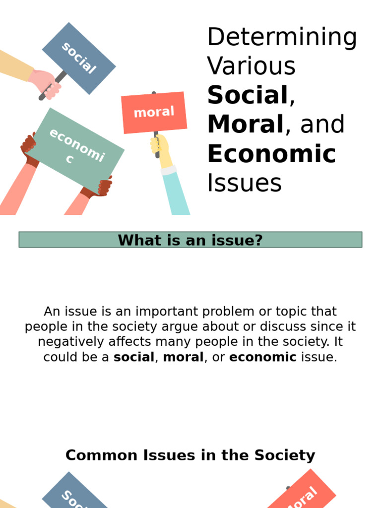 SocialMoral and Economic Issues | PDF