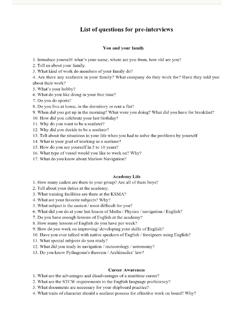 Interview Questions 3 | PDF