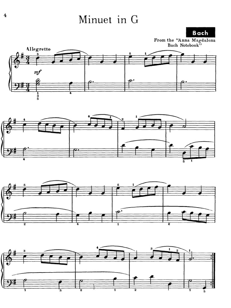 Bach G+Minuet | PDF
