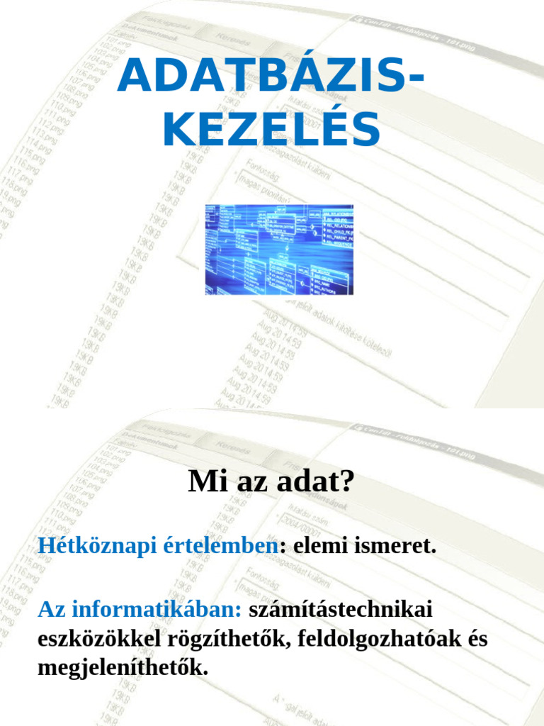 Adatbazis Nyilt Nap | PDF