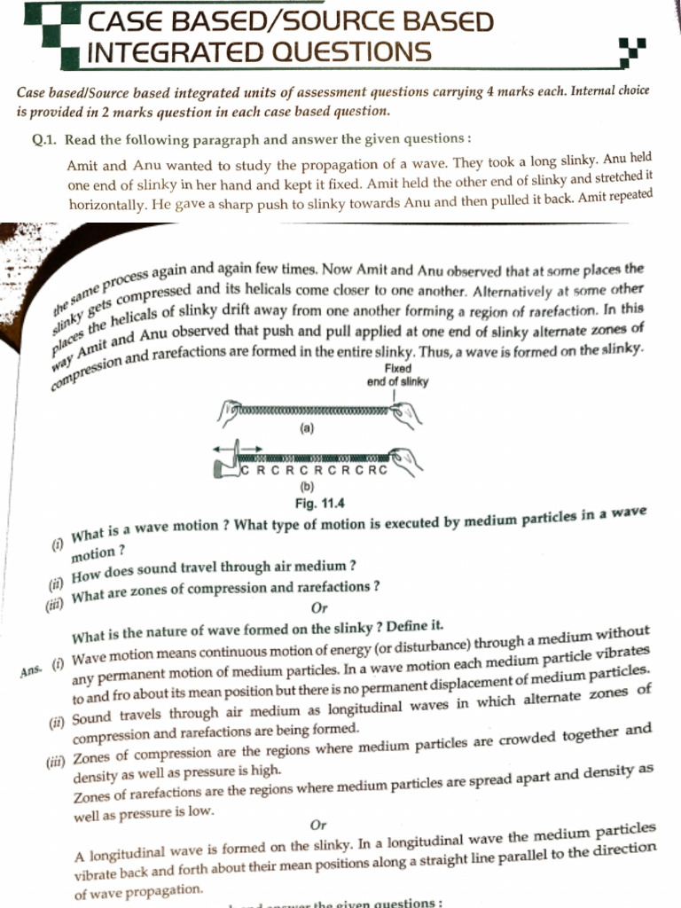 Sound (For Practice - Case Study, MCQS, Assertion and Reasoning Based Questions With Solutions ...