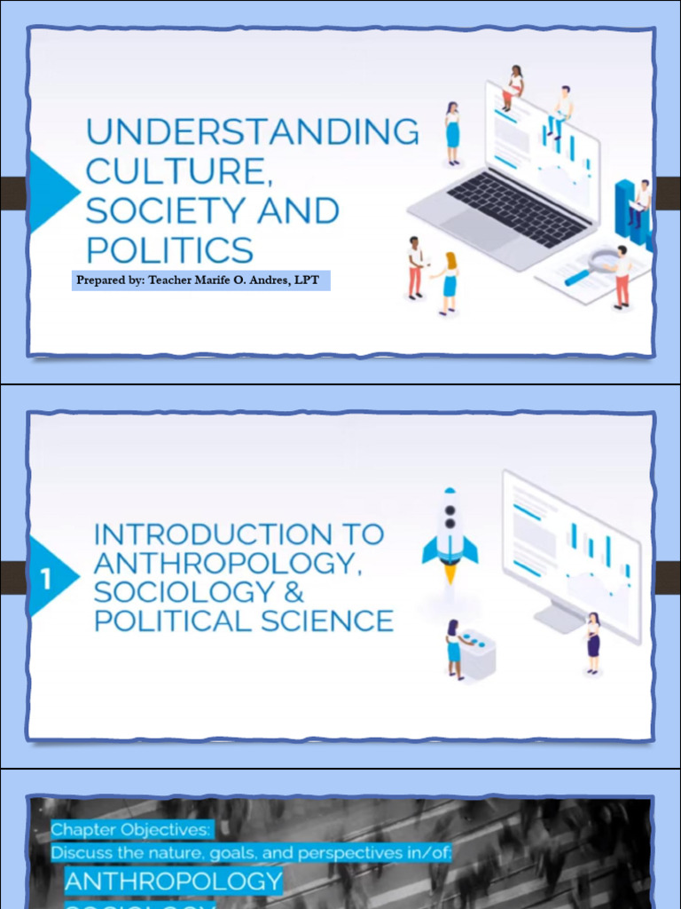 UCSP - WK 1 - L1 - Introduction To Anthropology Sociology and Political Science | PDF