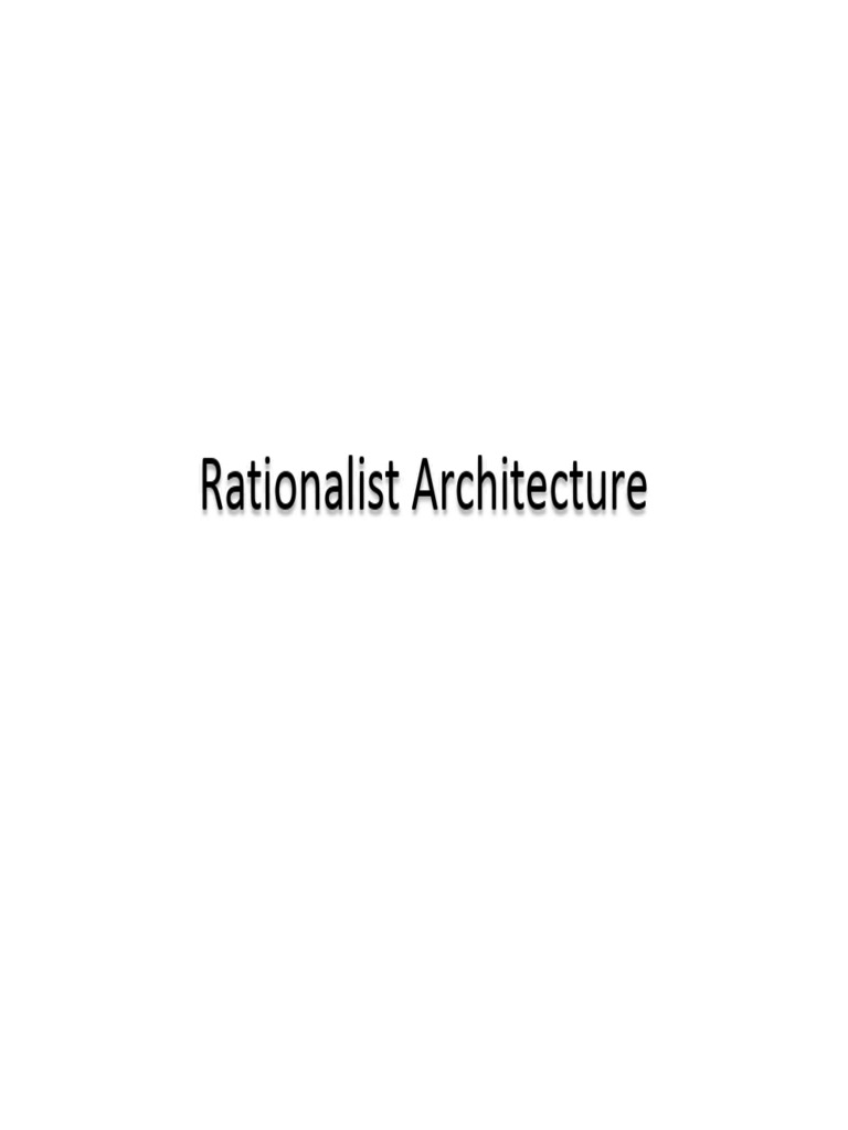 13-Rationalist Architecture 03] | PDF