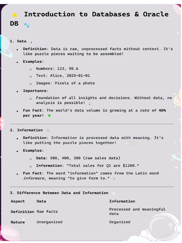 01 Intro To Db And Oracle Pdf