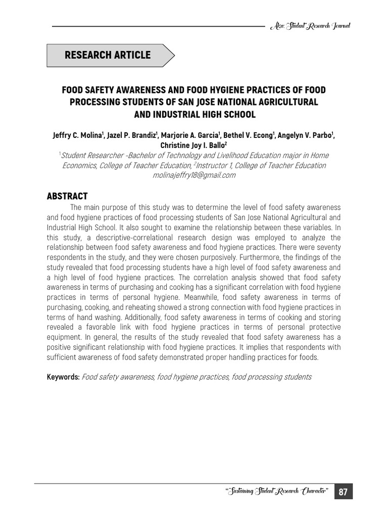 Inbound 8033758034212309868 | PDF | Food Safety | Hand Washing