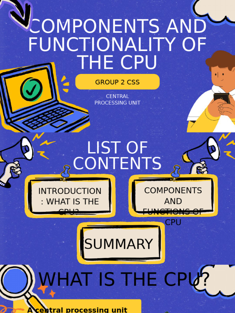 Components of the Cpu | PDF | Central Processing Unit | Computer Science