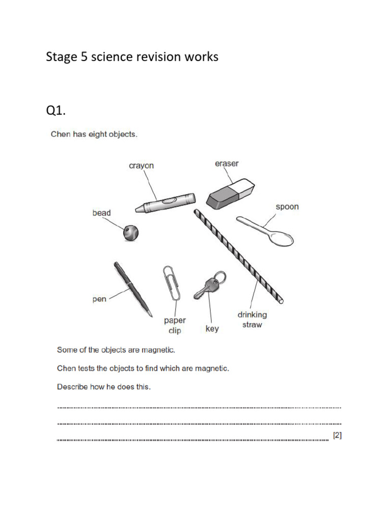 Stage 5 Science Revision Works | PDF