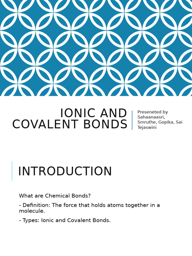 Ionic vs Covalent Bonds Explained | PDF