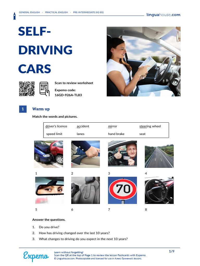 Self Driving Cars British English Student | PDF | Driver's License
