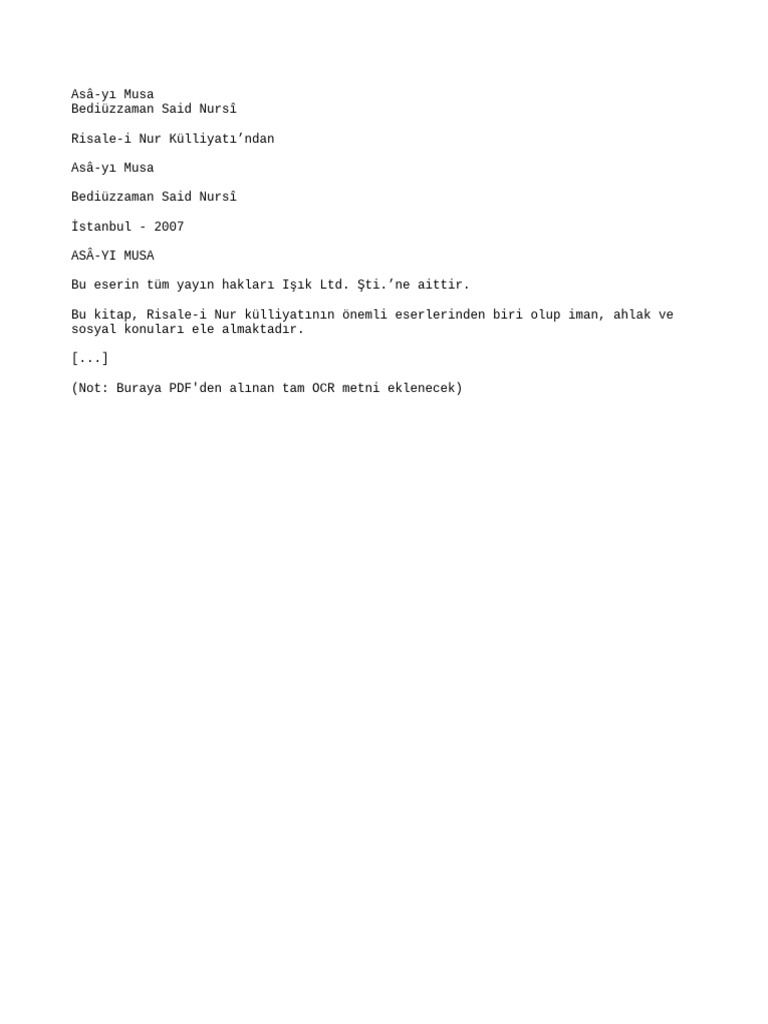 Asayi Musa Ocr | PDF