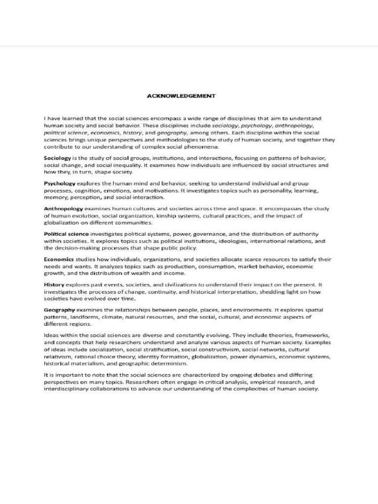 Acknowledgement | PDF