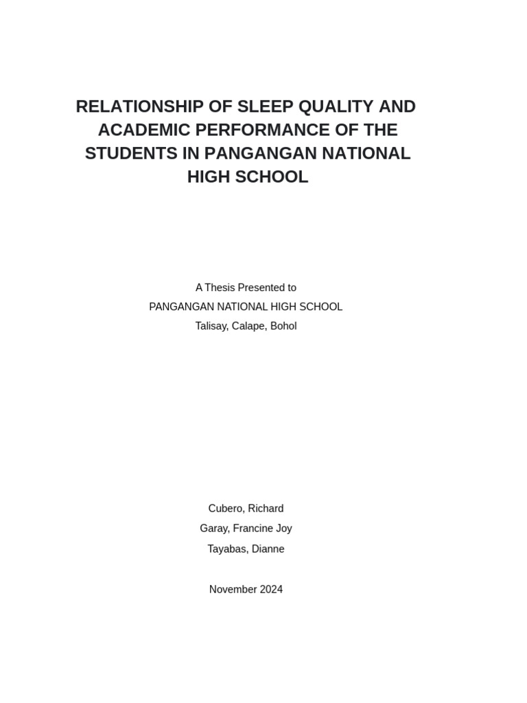 Practical Research. Group 8 | PDF | Sleep | Sleep Deprivation