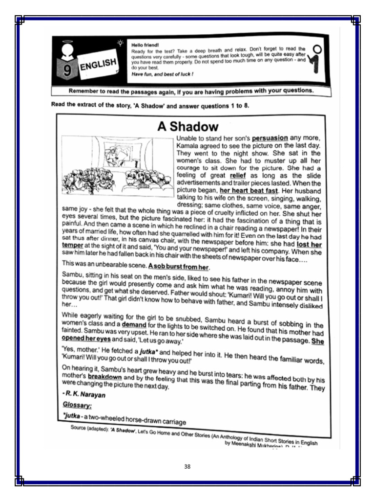 Grade 9 Summer ASSET Practice | PDF