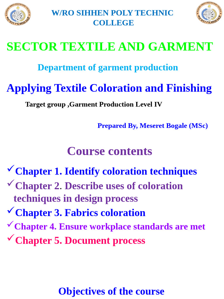 Textile Coloration For Garment | PDF | Dyeing | Textiles