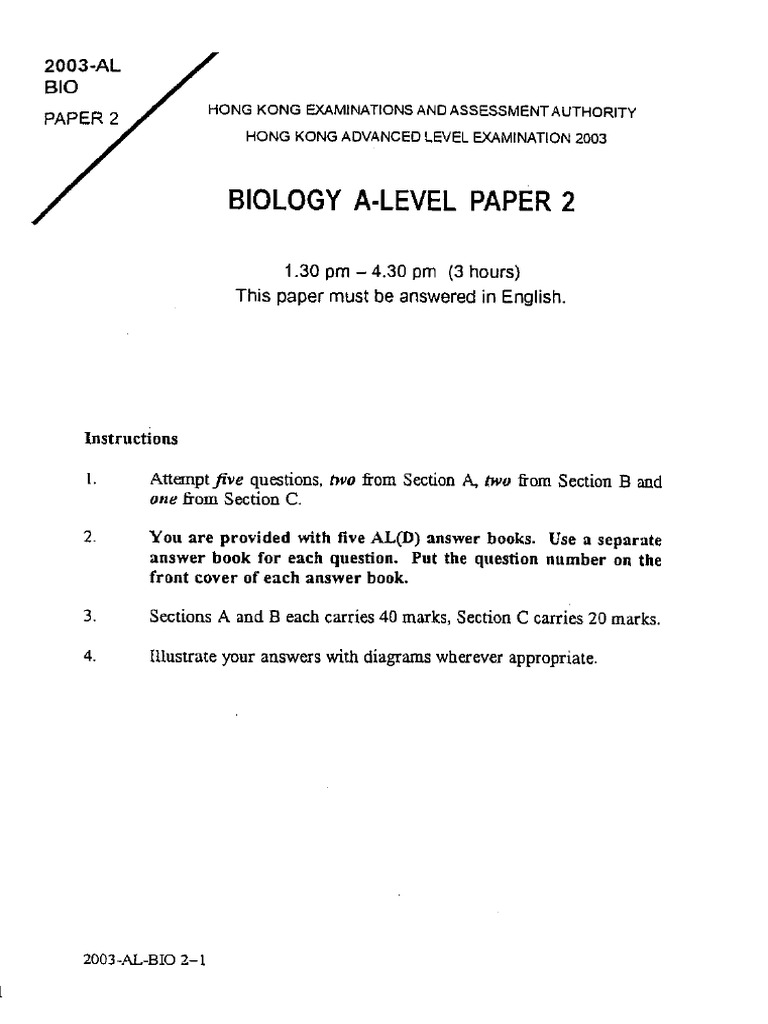 2003-AL-Bio P2 E | PDF