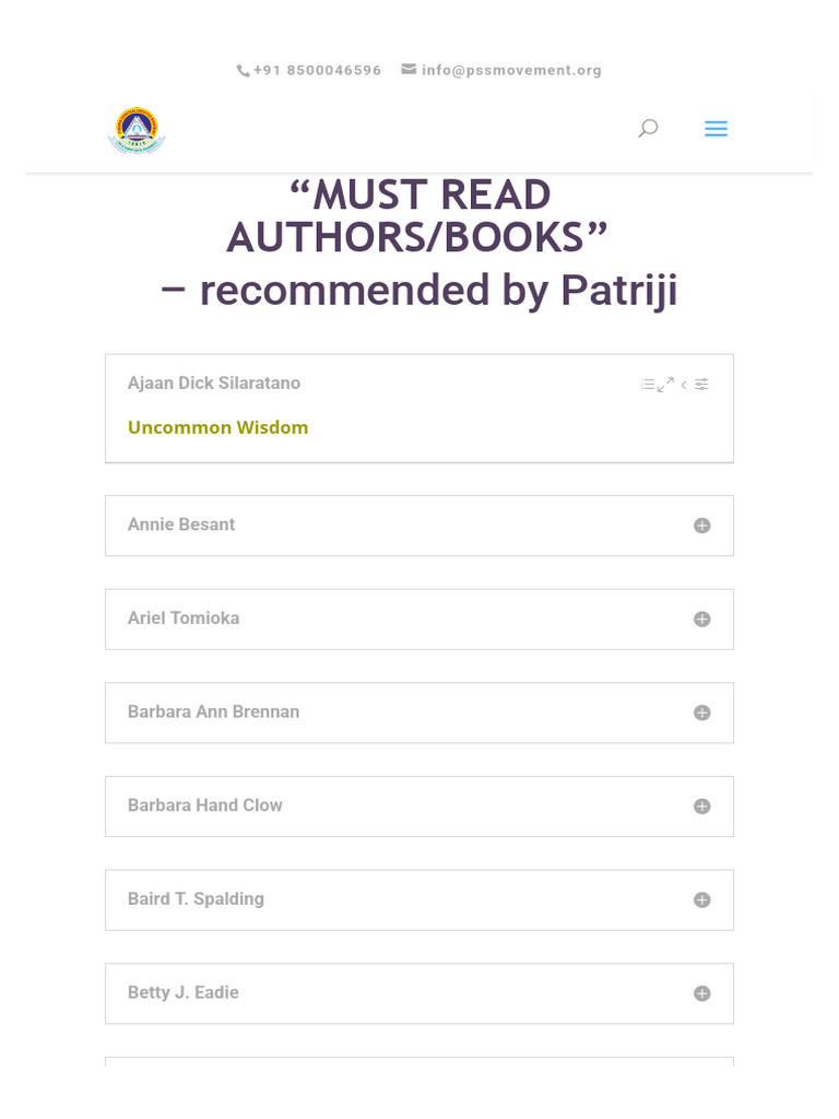 Patriji Recommended Books Pyramid Spiritual Societies Movement | PDF ...