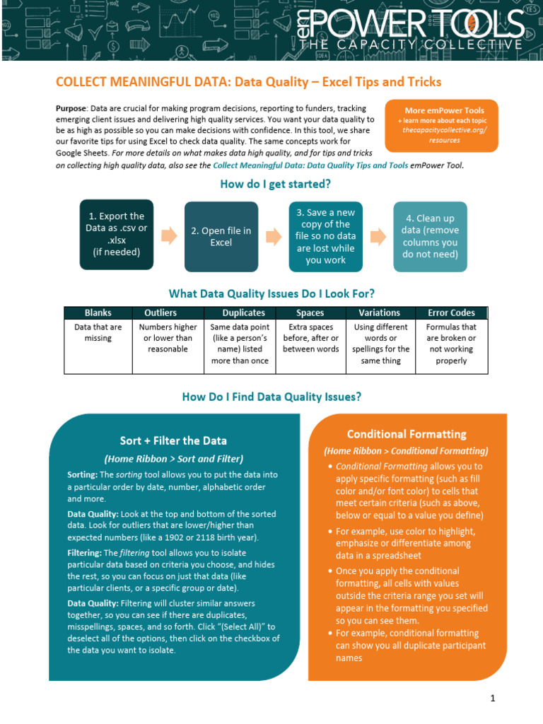 Check Data Quality in Excel | PDF | Microsoft Excel | Data Quality
