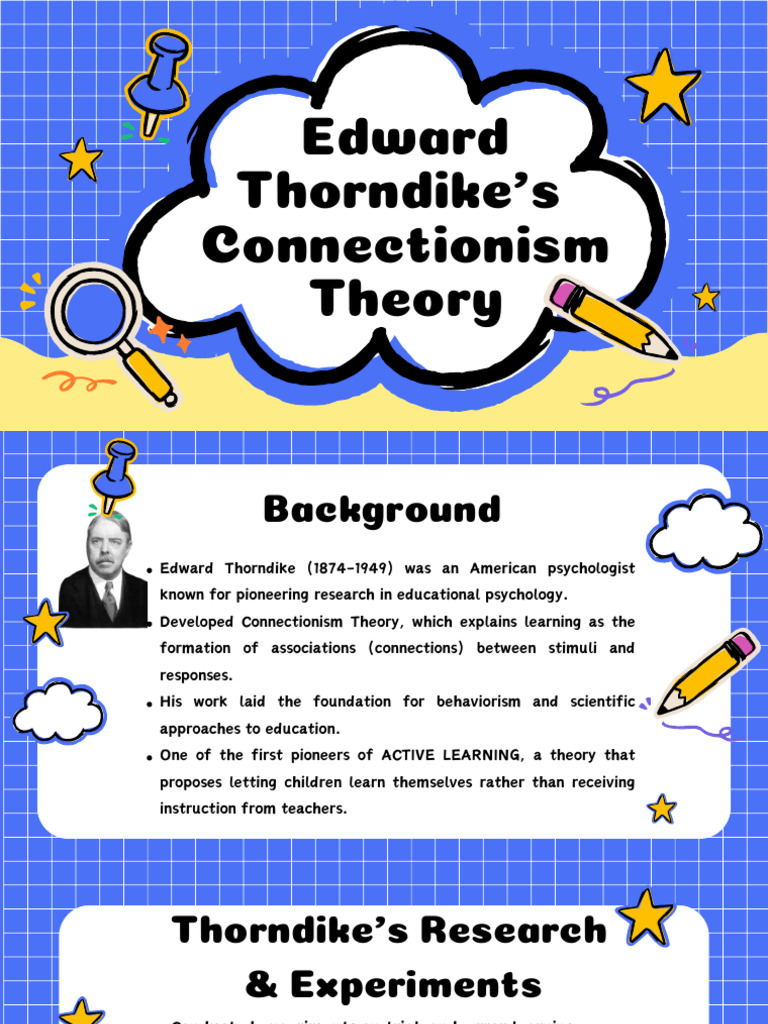 Edward Thorndike's Connectionism Theory | PDF | Psychology | Behavioural Sciences