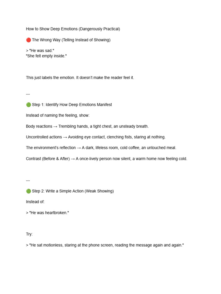 Mastering Emotion in Writing | PDF