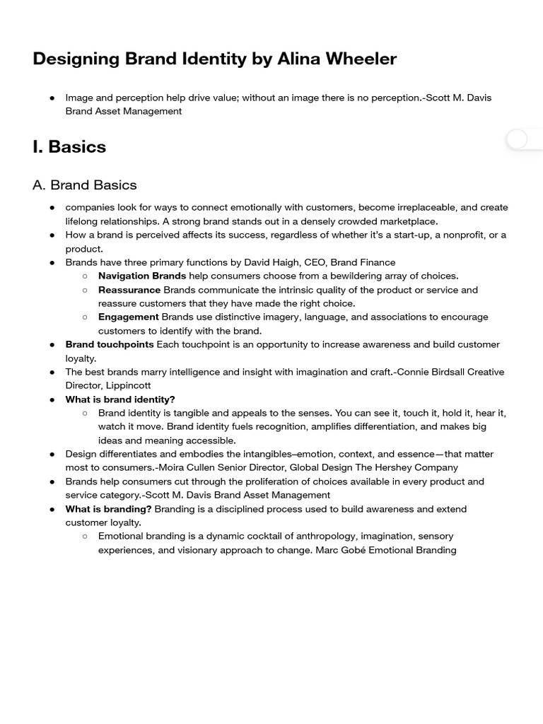 Designing Brand Identity by Alina Wheeler | PDF | Brand | Perception