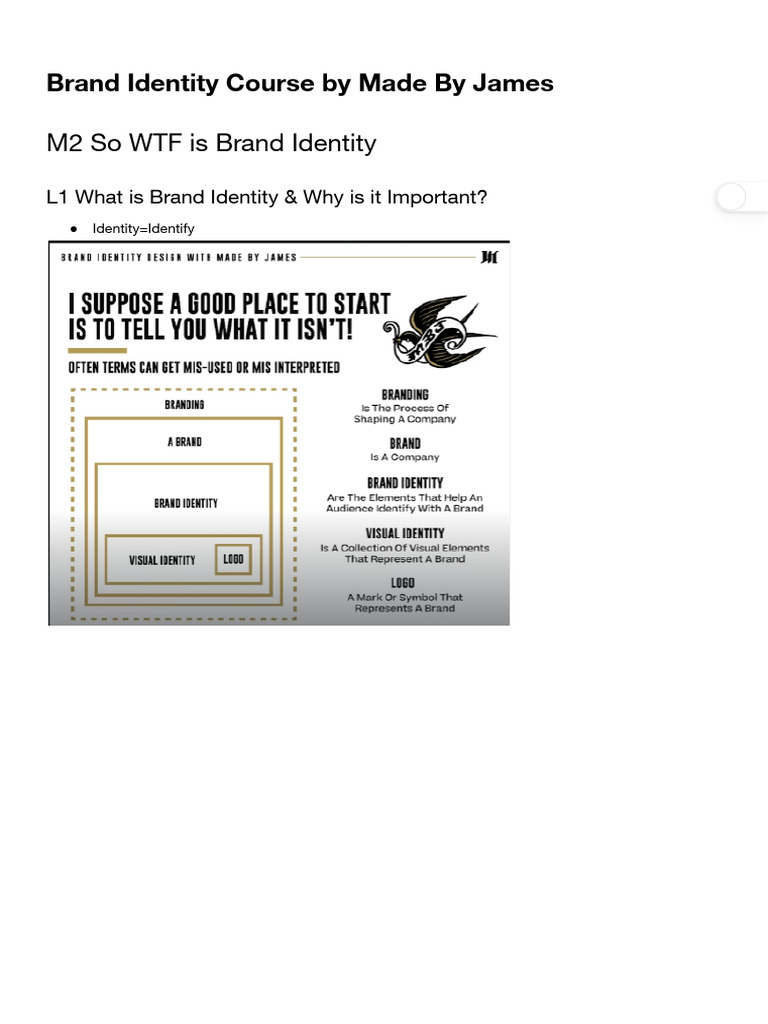 Brand Identity Course Overview | PDF | Brand