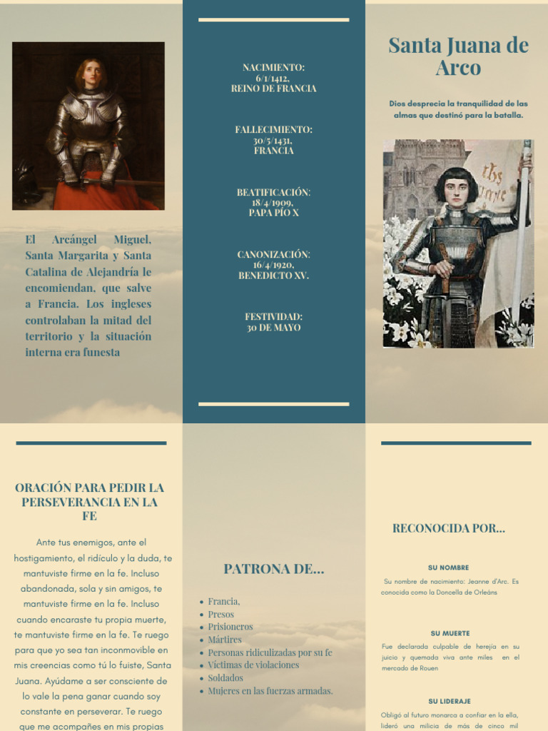 Santa Juana de Arco: Fe y Liderazgo | PDF | Juana de arco