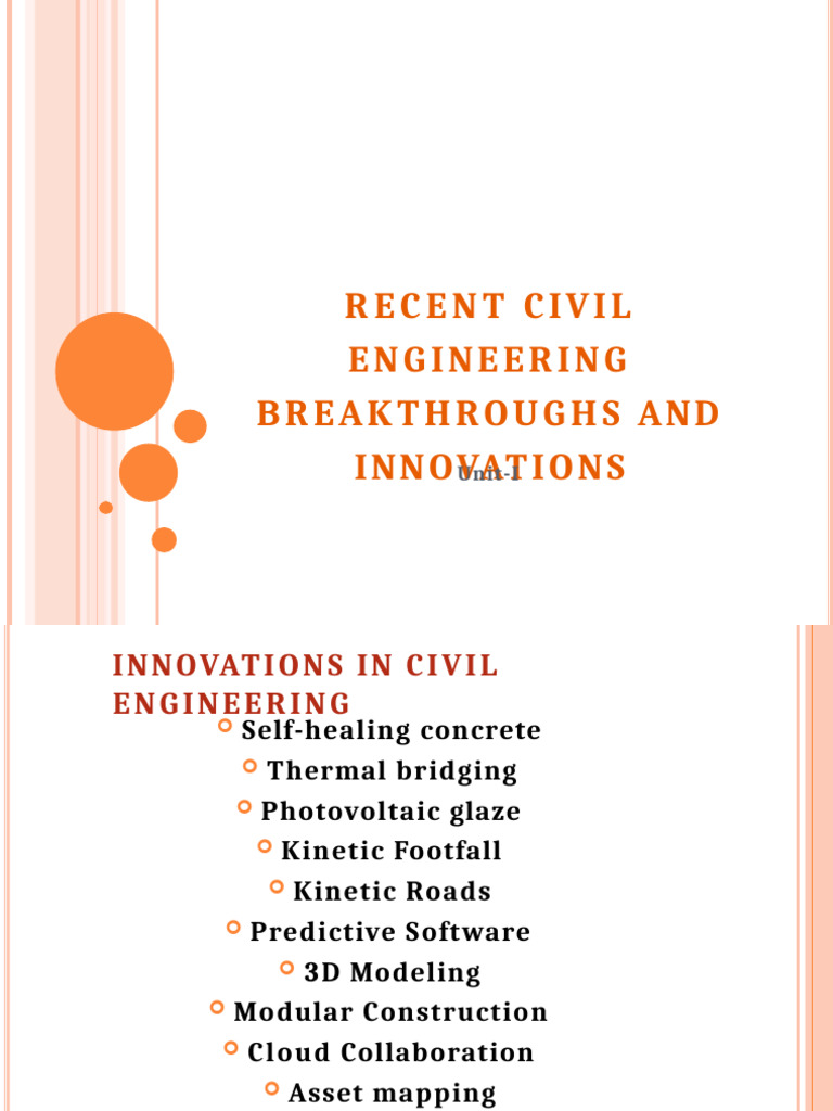 Innovations in Civil Engineering Breakthroughs | PDF | Egyptian ...