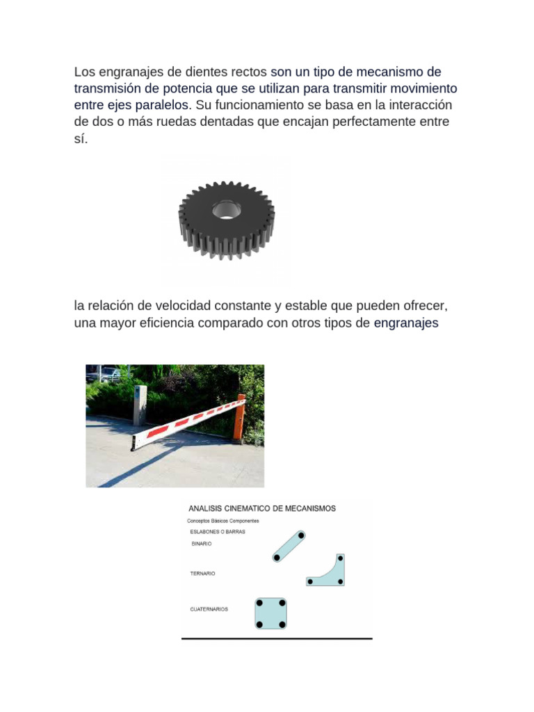 Engranajes y Activación de Servomotores | PDF | Engranaje | Sistema de ...