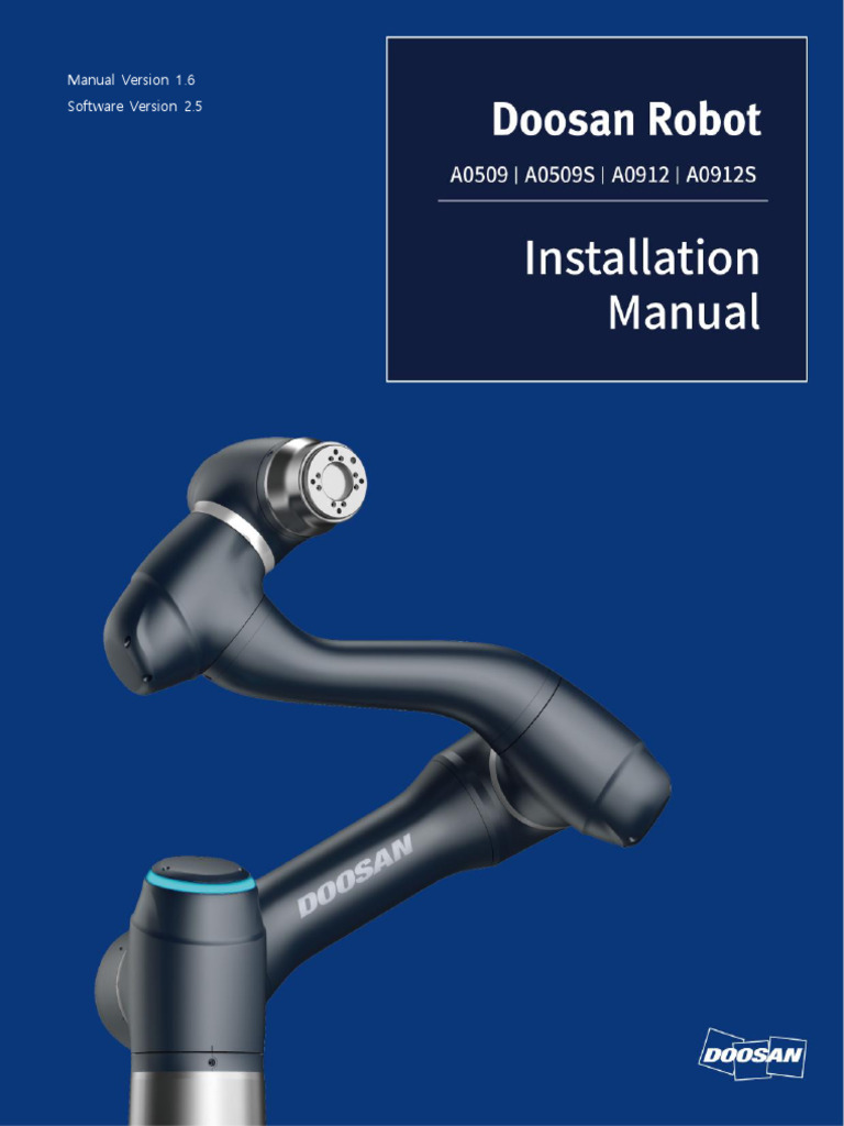 Doosan Robotics Installation Manual A2 5 V1 6 En Pdf