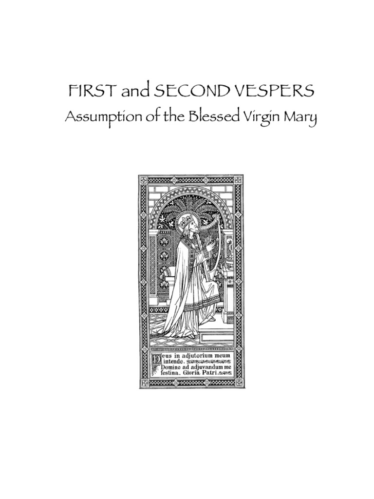 Assumption Vespers Rev | PDF | Christian Worship And Liturgy | Catholic ...