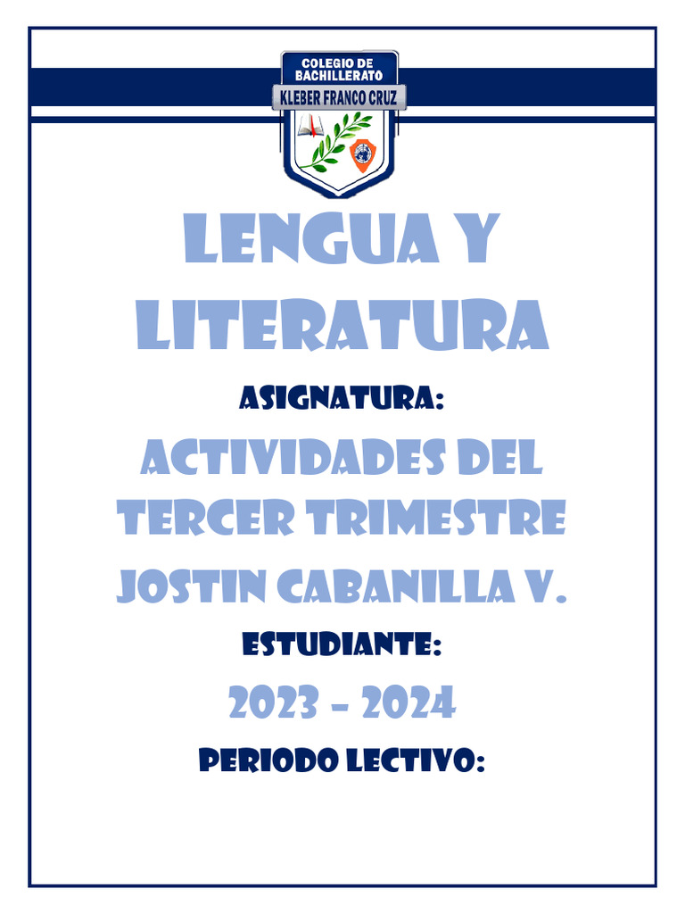 Actividades 3er Trimestre-Lengua y Literatura | PDF | Marketing ...