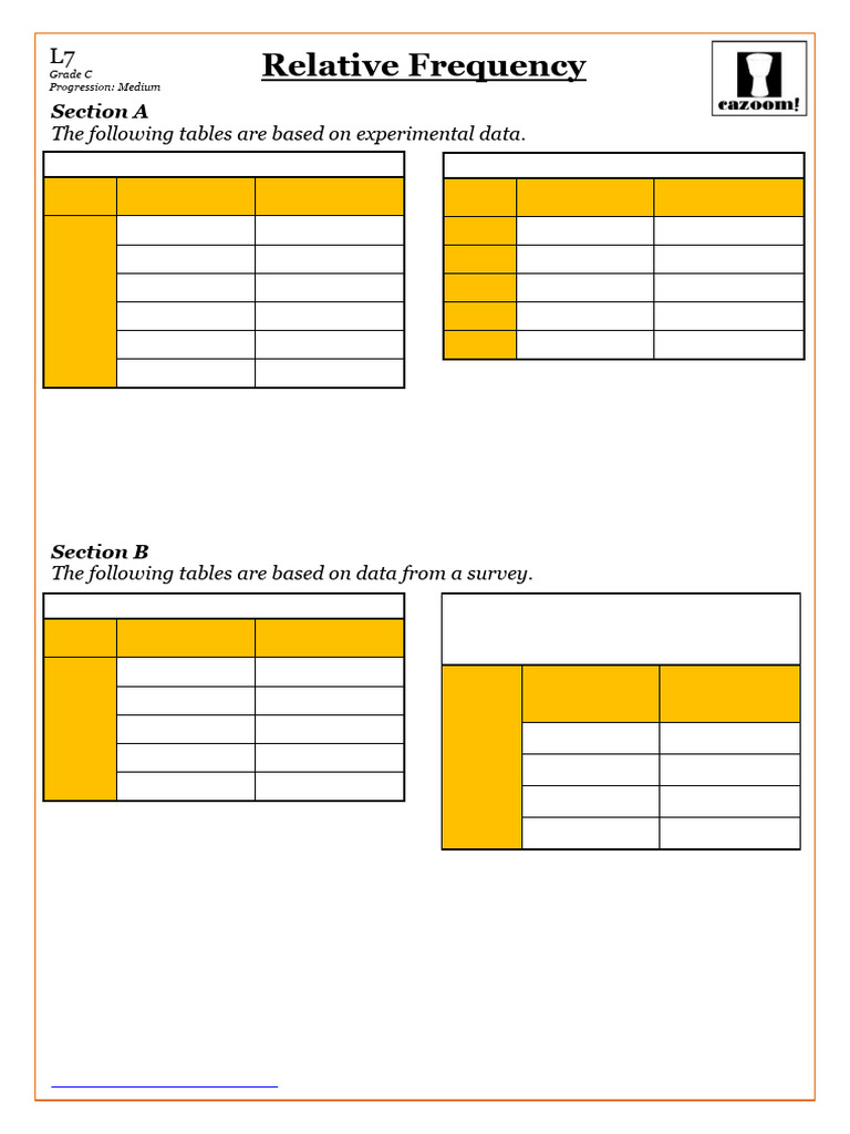 Statistics. Level 7. Probability. Relative Frequency | PDF | Probability And Statistics ...