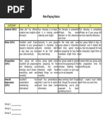 Rubrics For Roleplaying | PDF | Role Playing