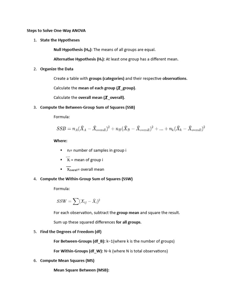 ANOVA numericals and code | PDF | P Value | Analysis Of Variance