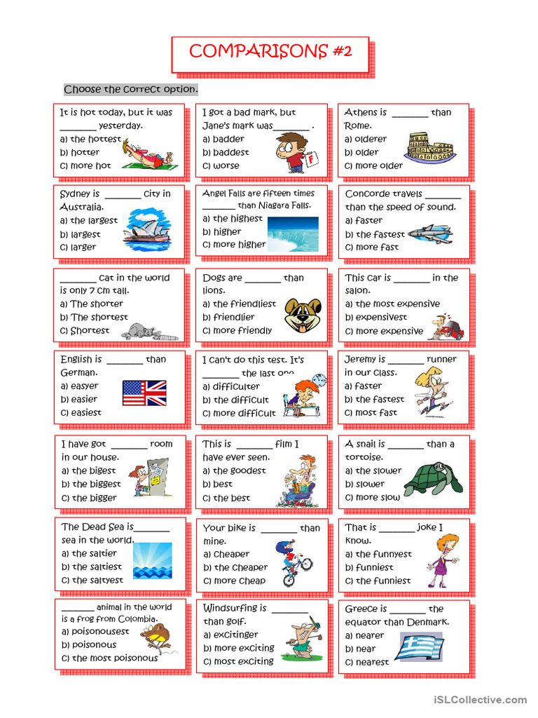 Comparisons #2 (Comparative_Superlative) | PDF