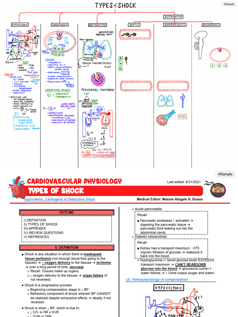 Cardiovascular Physiology 16 Types of Shock Hypovolemic, Cardiogenic ...