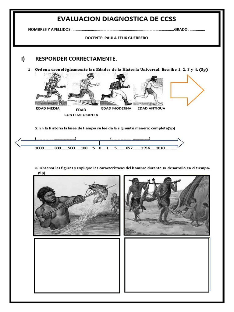 Evaluacion Diagnostica de 2do | PDF