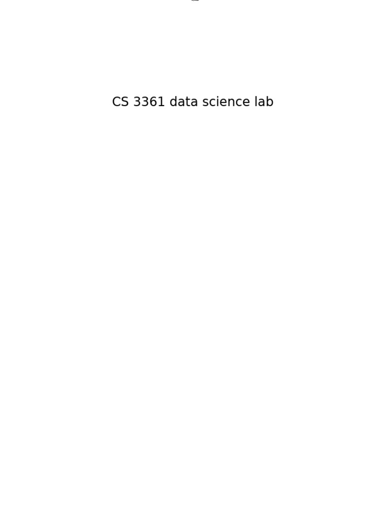 CS-3361-Data-science-lab Manual | PDF | Statistical Theory | Statistical Analysis
