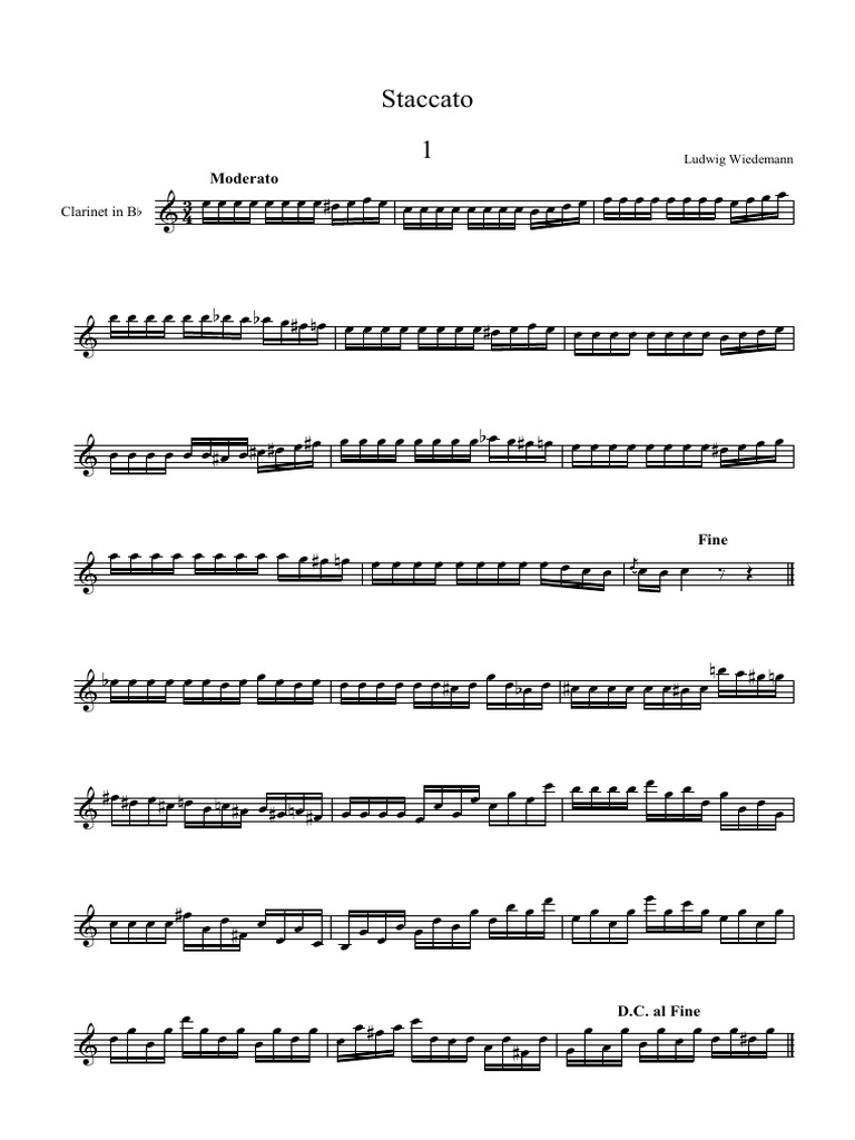 Clarinet Wiedemann Staccato | PDF