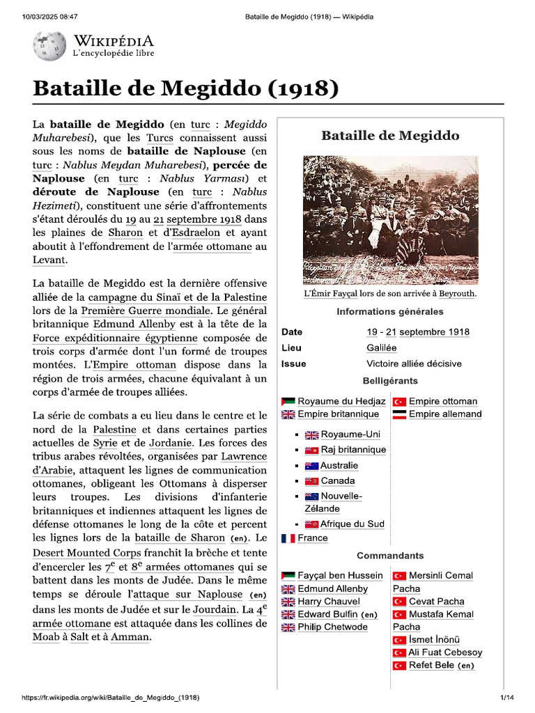 Bataille de Megiddo | PDF