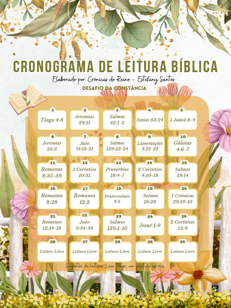 Cronograma de Leitura Bíblica | PDF