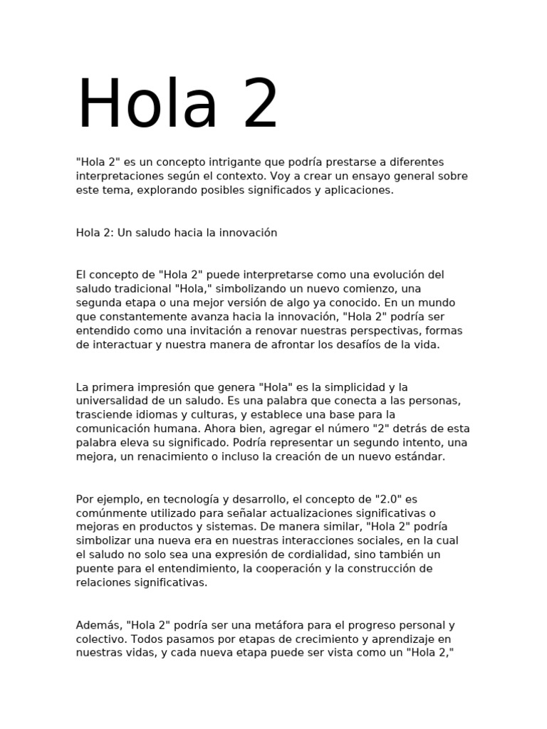 Hola 1 | PDF