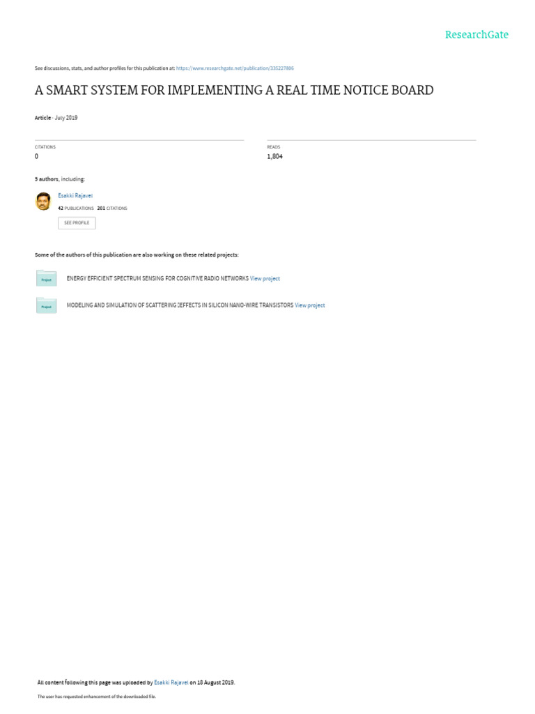 A Smart System For Implementing A Real-Time Notice Board | PDF ...