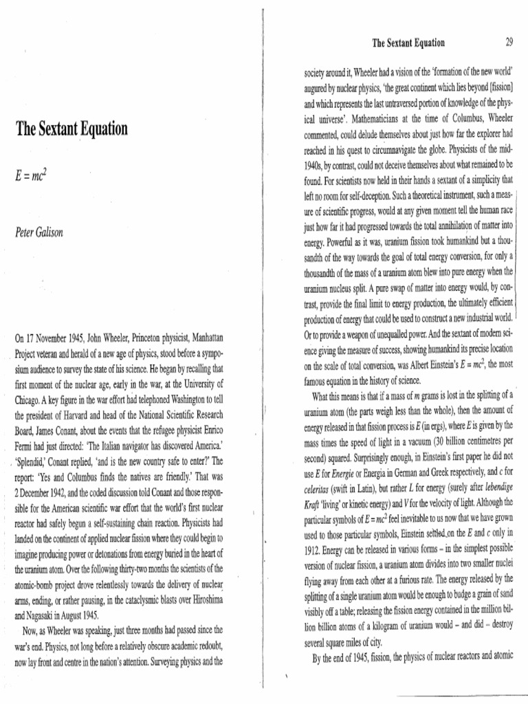 The Sextant Equation | PDF