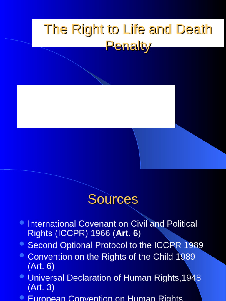 Right to Life and Death Penalty Issues | PDF | Capital Punishment | Crimes