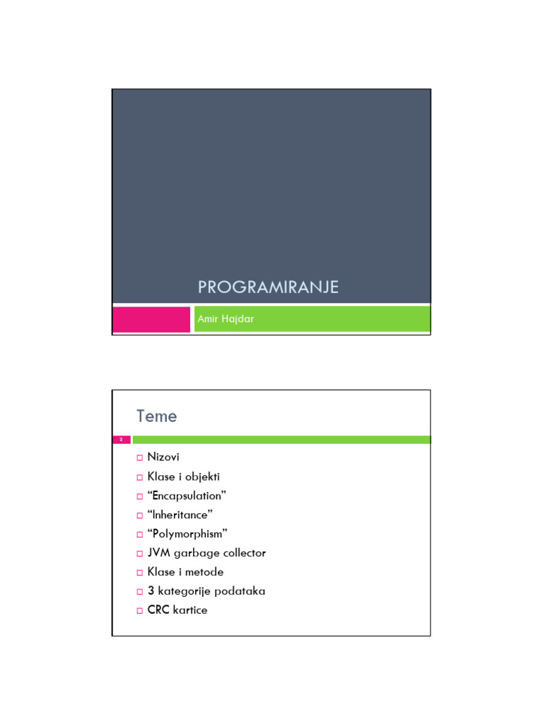 Osnove programiranjap03 | PDF