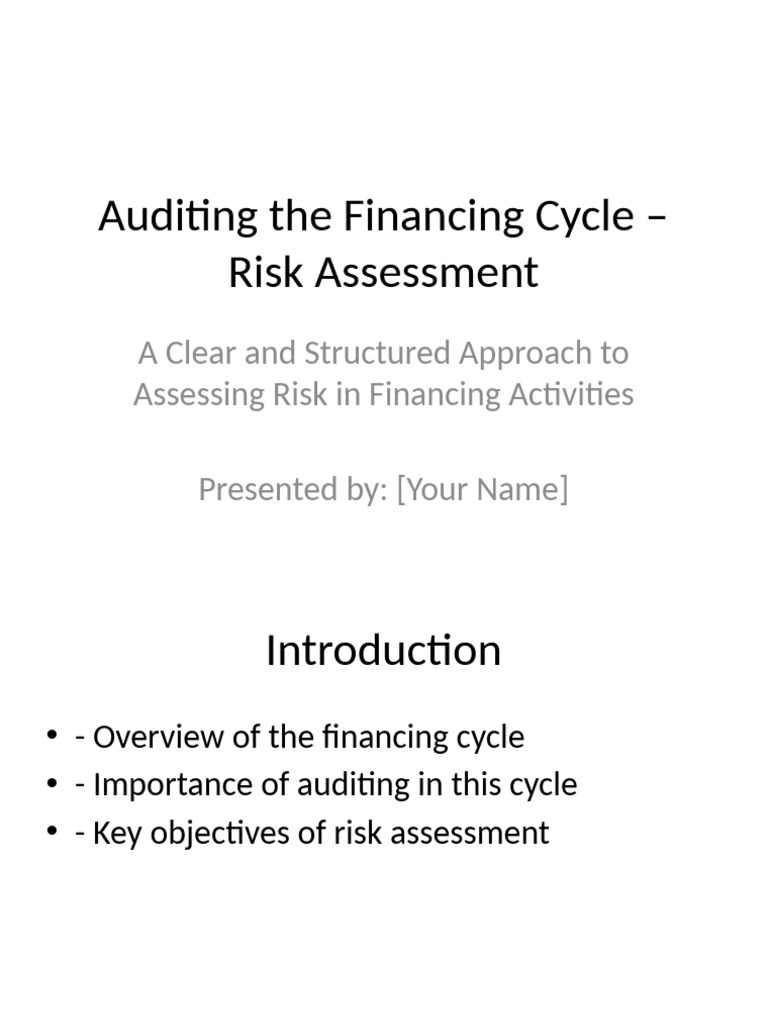 Auditing Financing Cycle | PDF